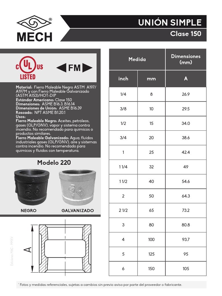 Unión Simple: Clase 150 | PDF | Química | Ingeniería mecánica