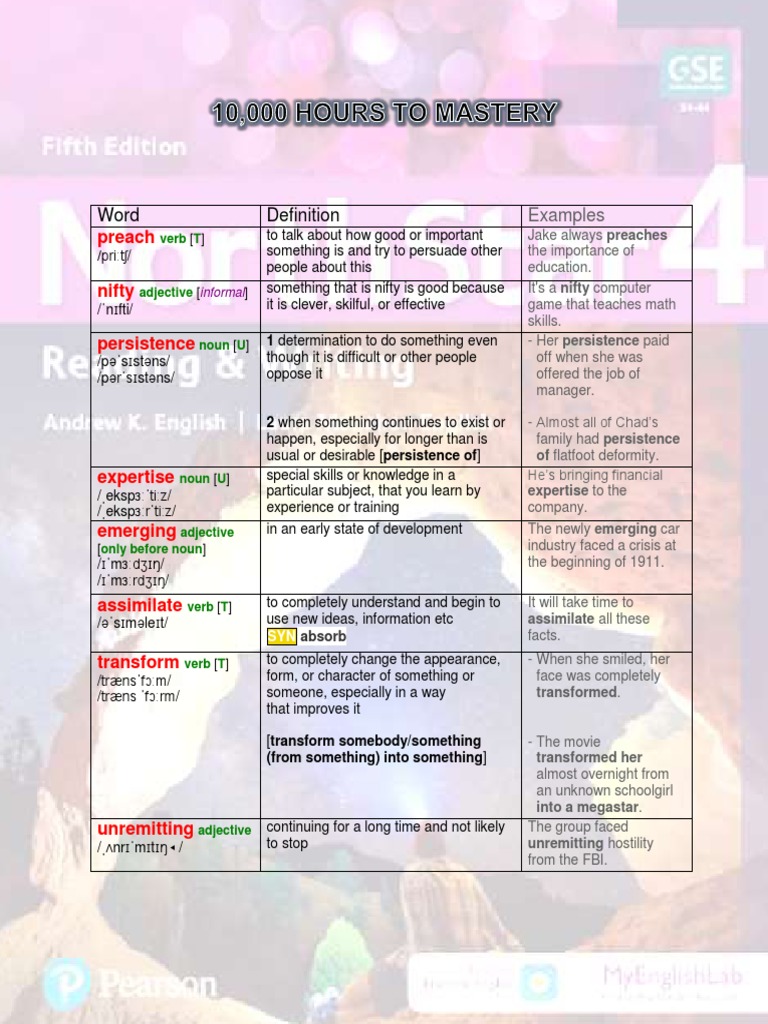 Genius - 10,000 Hours To Mastery | PDF | Adjective | Expert