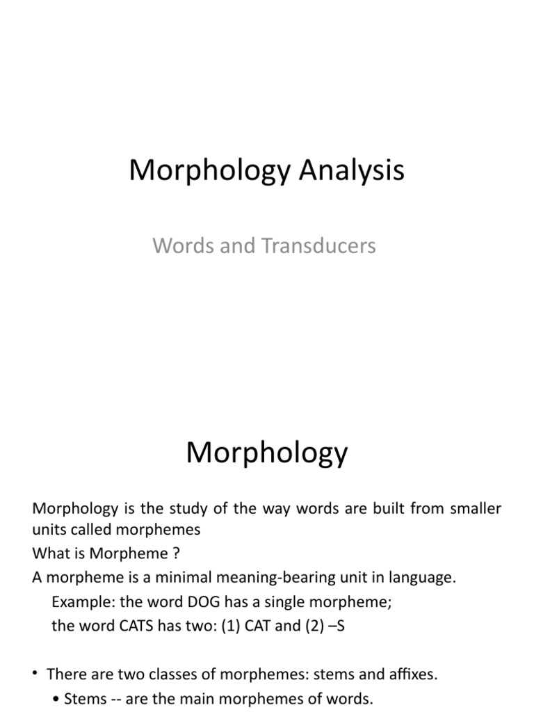 Morphology | PDF | Morphology (Linguistics) | Word
