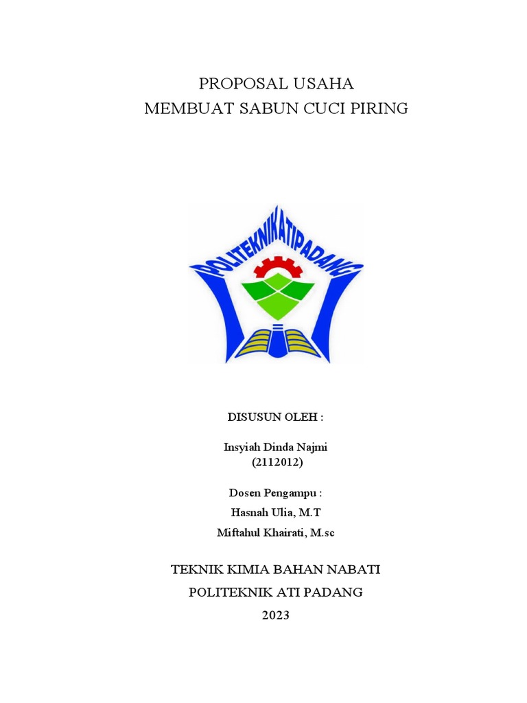 PROPOSAL USAHA TEKNO Insyiah Dinda Najmi - 2112012 | PDF