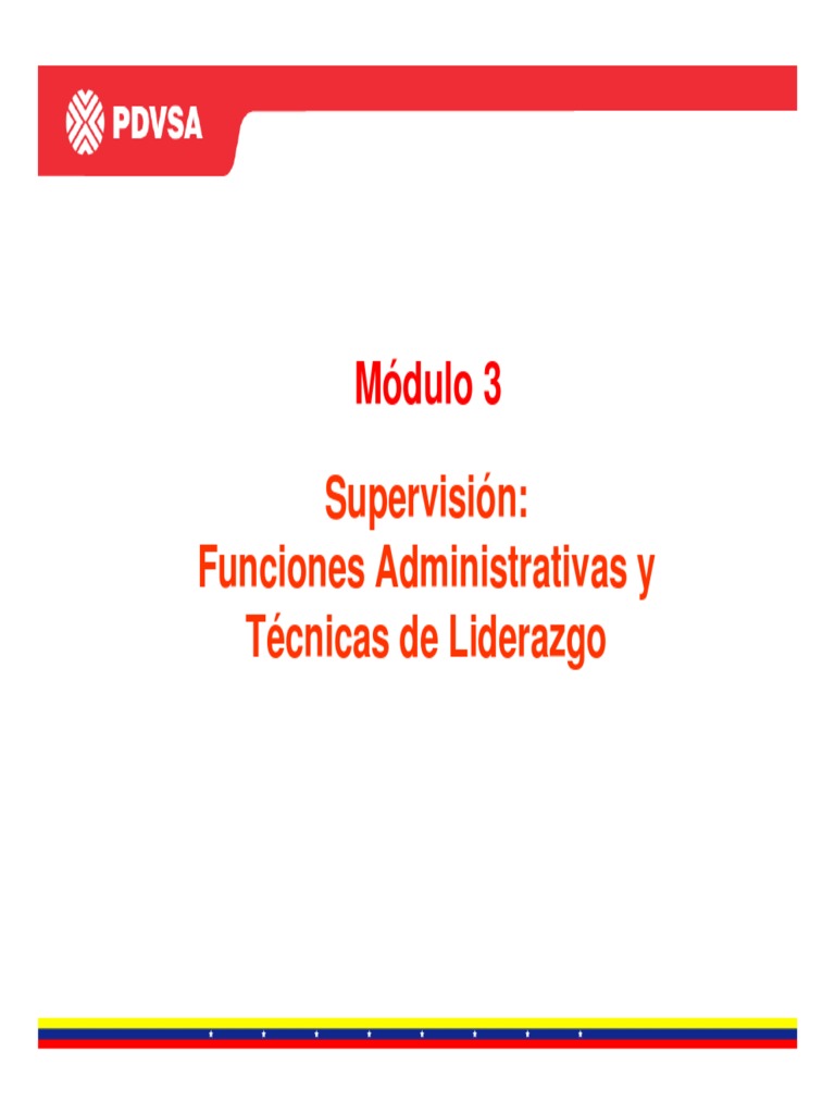 MÓDULO 3 Supervisión | PDF