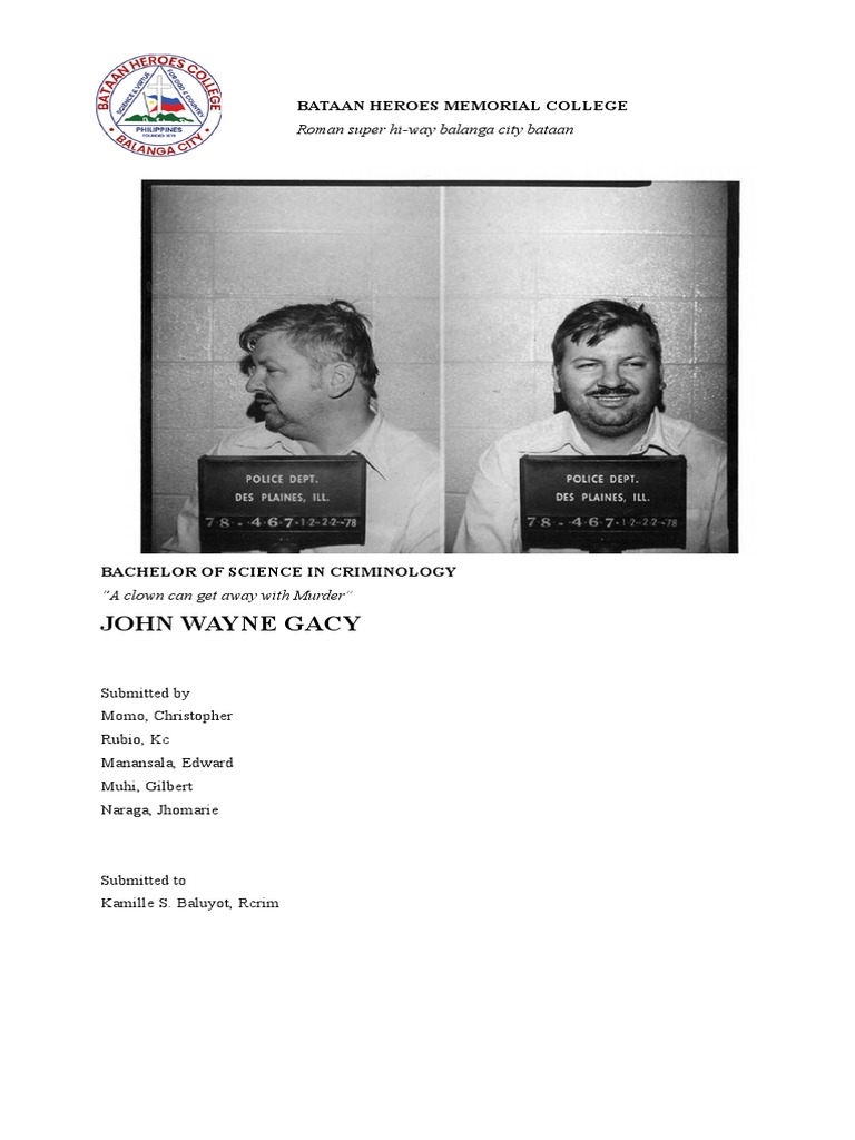 John Wayne Gacy (Psychological) | PDF | Id | Thought