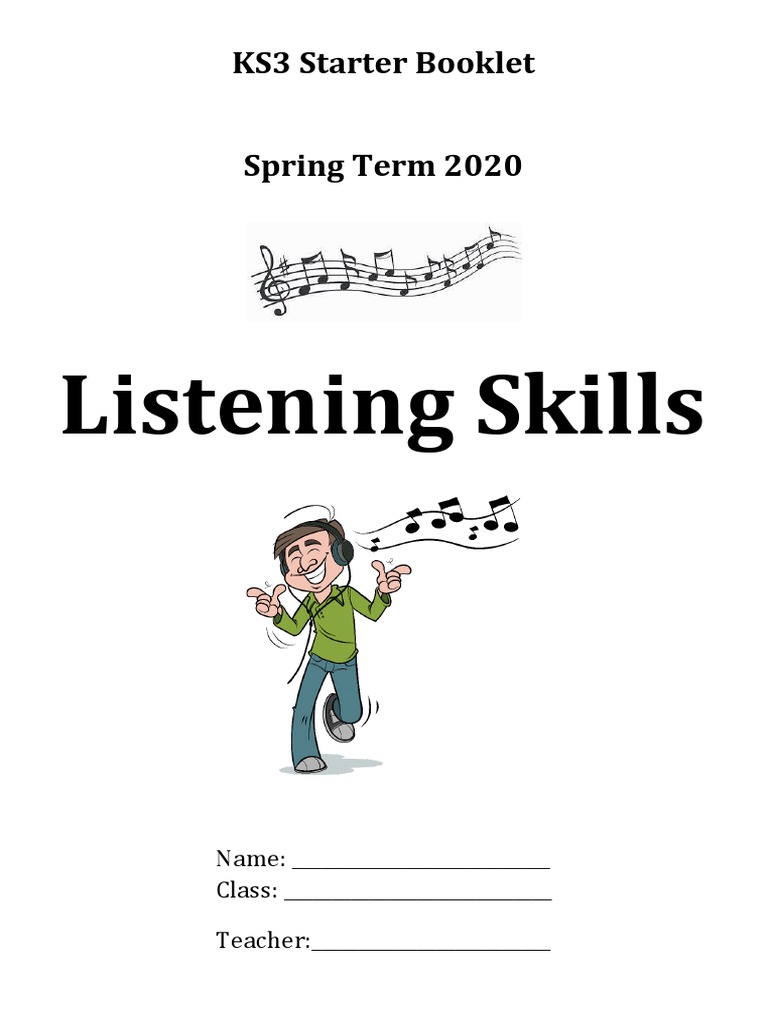 KS3 Listening Starter Booklet | PDF | Tempo | Scale (Music)