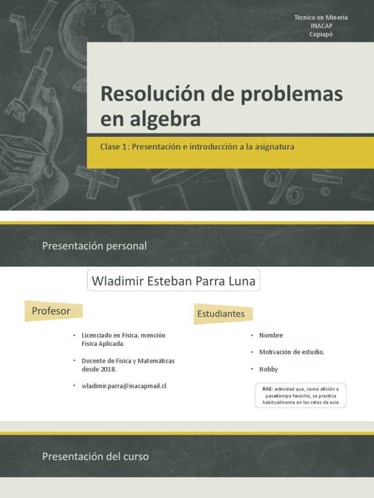 Clase01 Presentación e Introducción | PDF