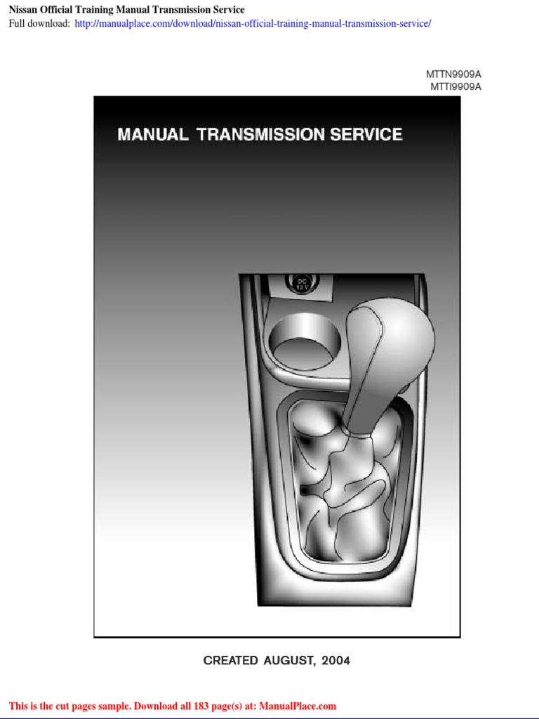 Nissan Manual Transmission Guide | PDF | Manual Transmission | Mechanics