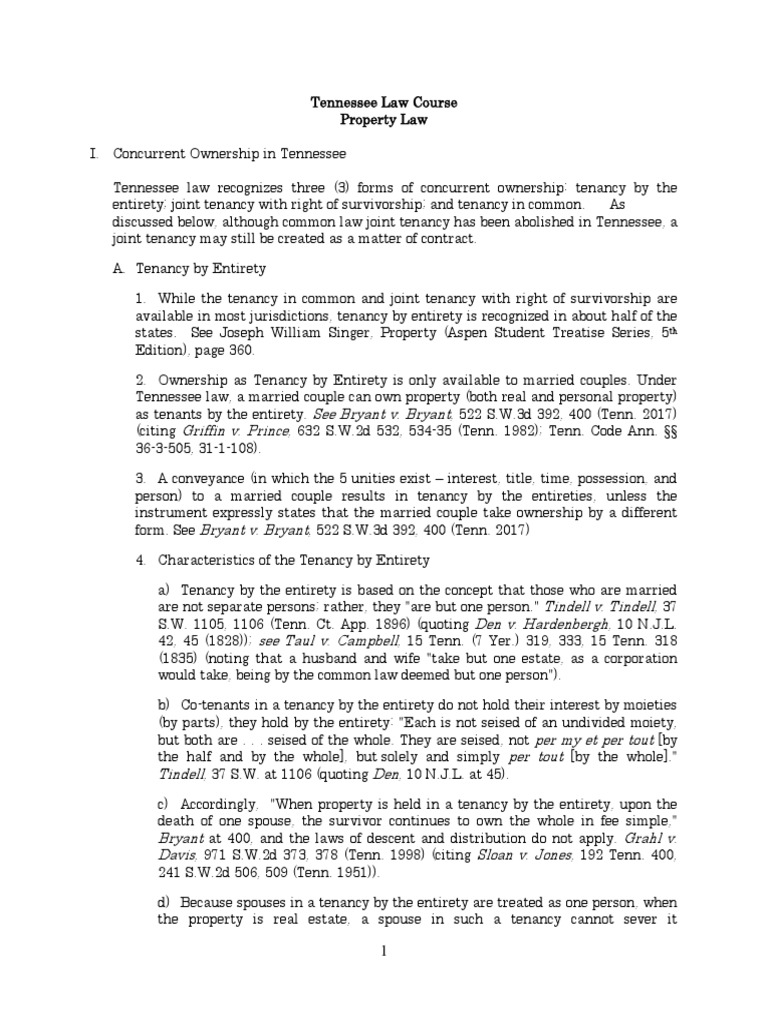 Tennessee Property-Law | PDF | Law