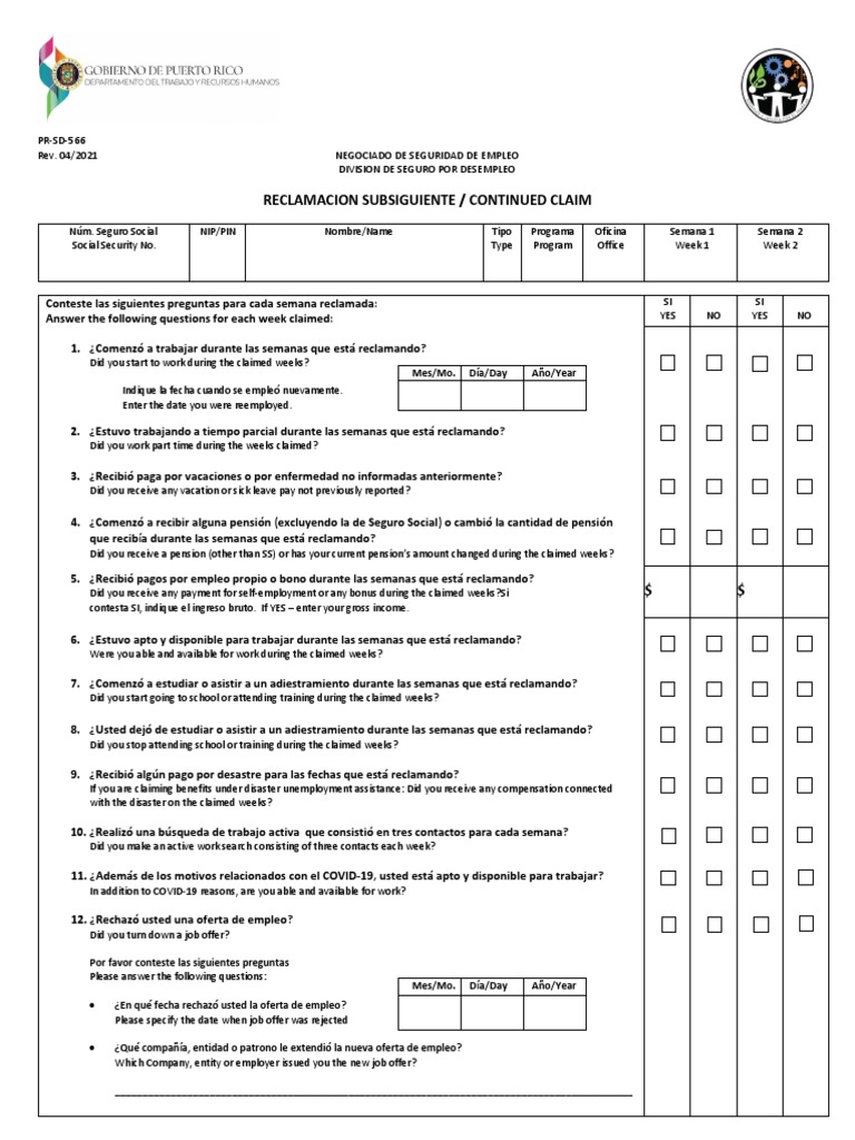 PR-SD-566 Reclamacion Subsiguiente 2 | PDF