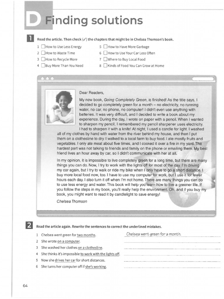 Four Corners 3 Workbook lesson d | PDF