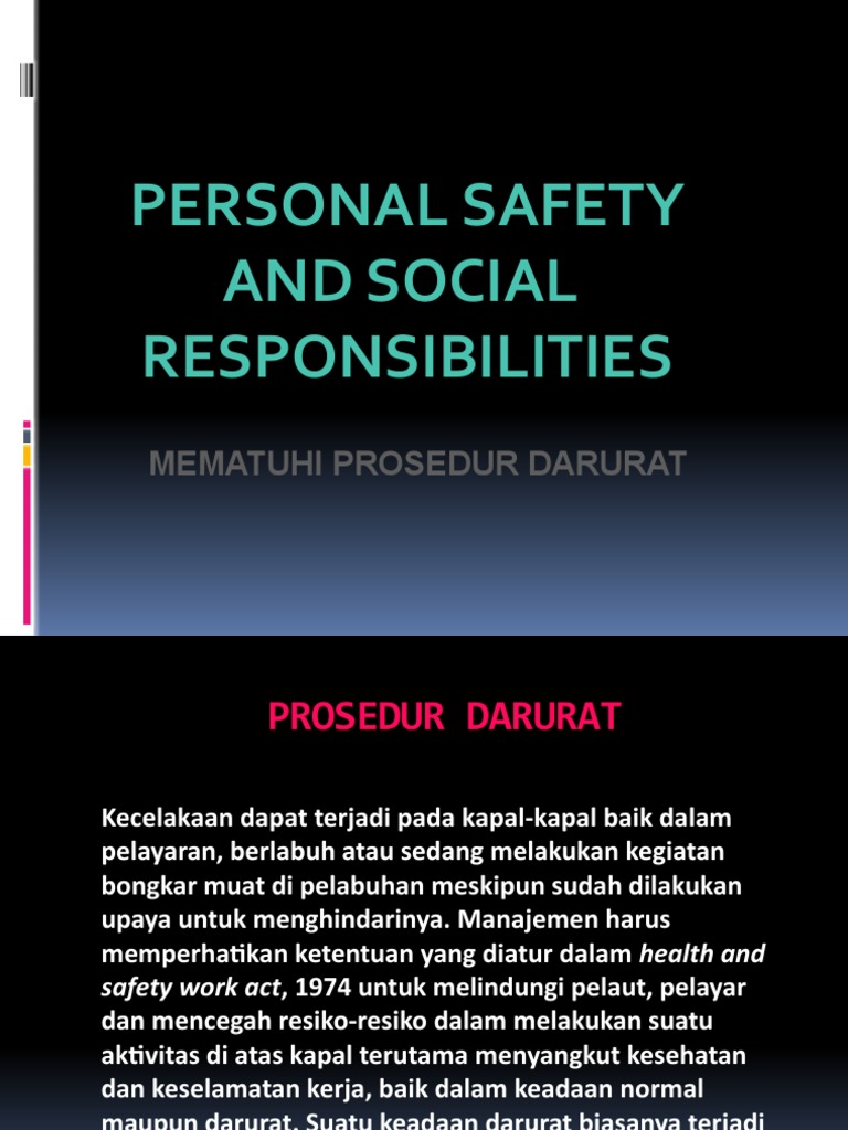PSSR Menerapkan Prosedur Darurat | PDF