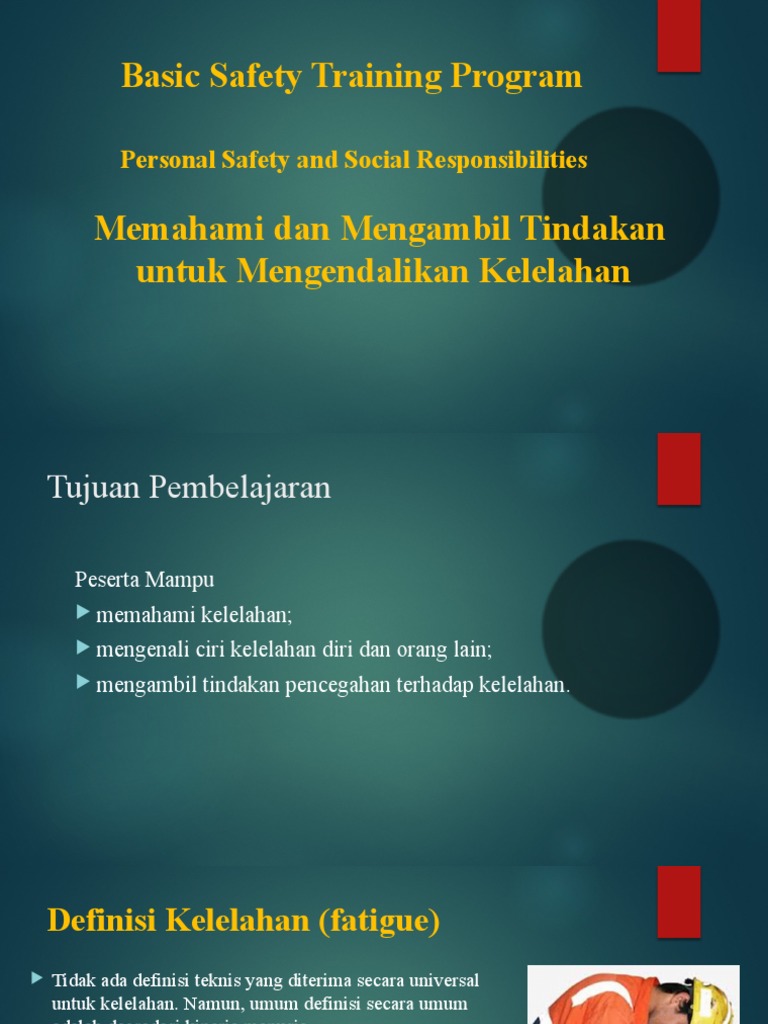 PSSR Memahami Dan Mengambil Tindakan Untuk Mengendalikan Kelelahan | PDF