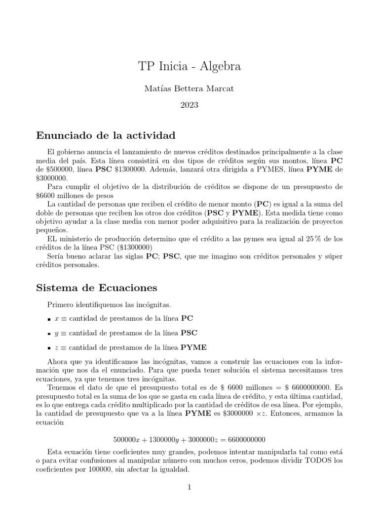 TP Inicia Algebra-2 | PDF