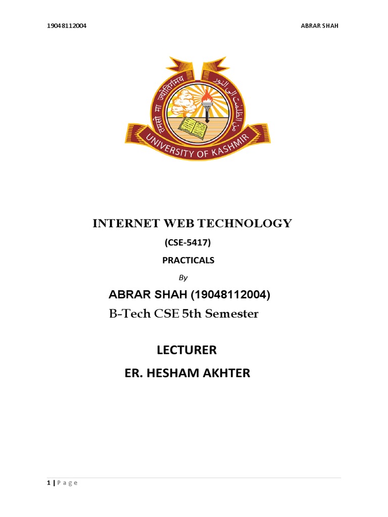 Iwt Practical | PDF | Html Element | Hyperlink