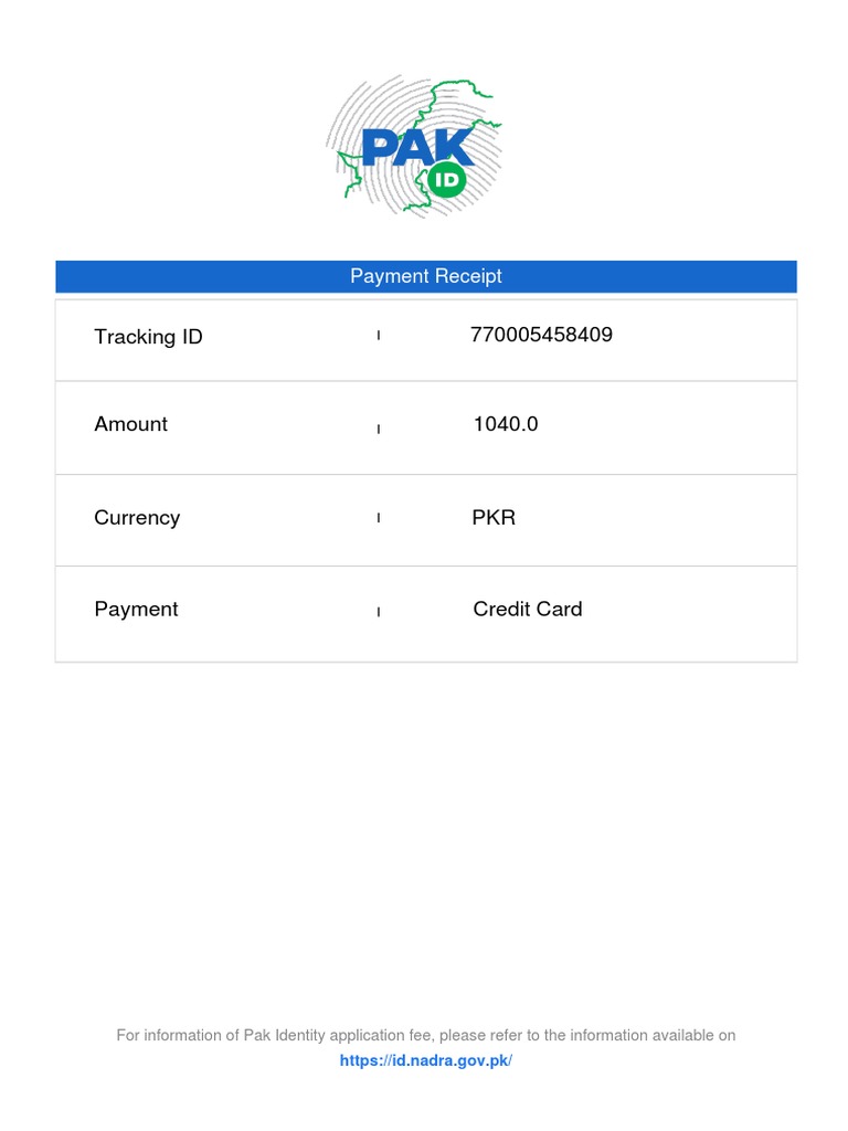Online Payment Process For Nadra | PDF