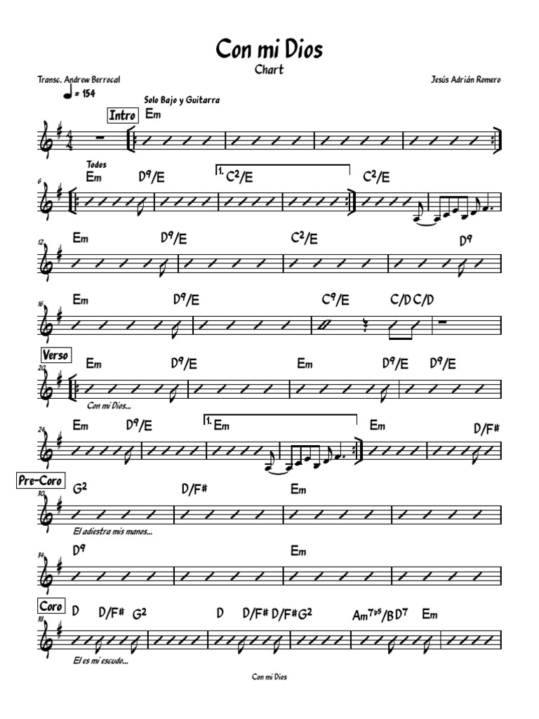 Con Mi Dios (Chart) | PDF