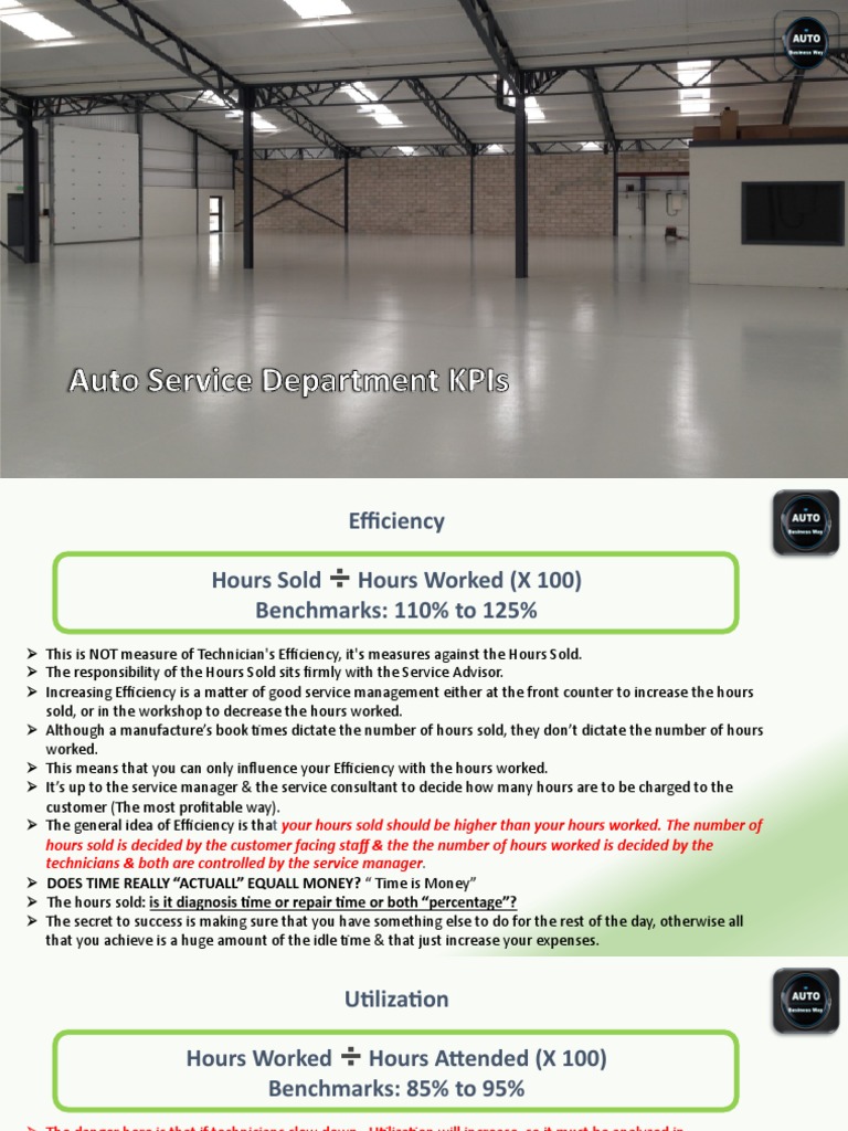 Auto Service Department KPIs | PDF | Revenue | Performance Indicator