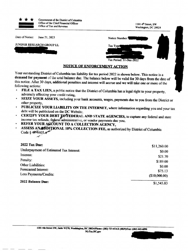 Notice of Enforcement Action | PDF