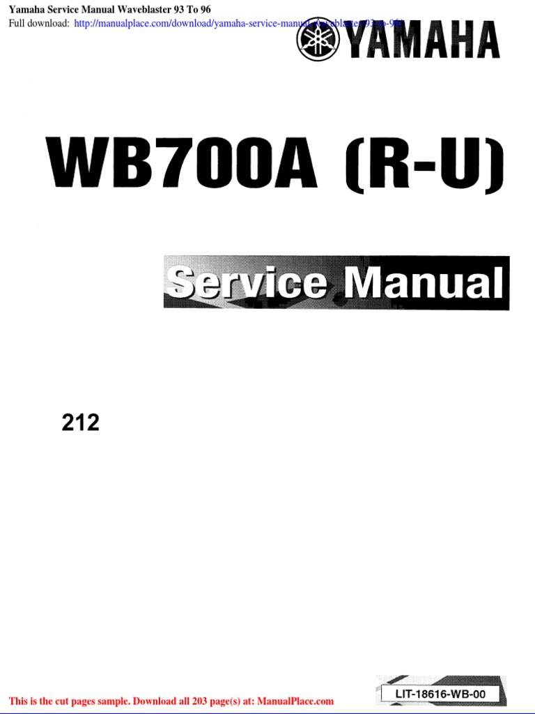 Yamaha Waveblaster Service Manual 93-96 | PDF | Technology & Engineering