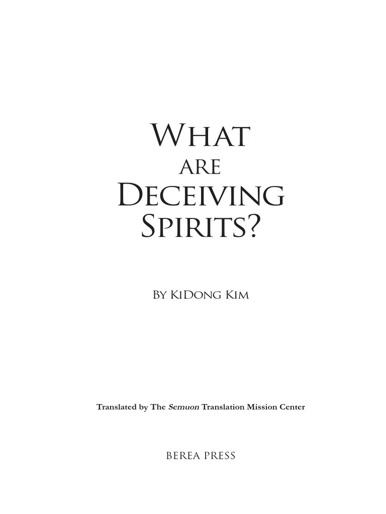 Dokumen - Tips - What Are Deceiving Spirits ch1 | PDF | Satan ...