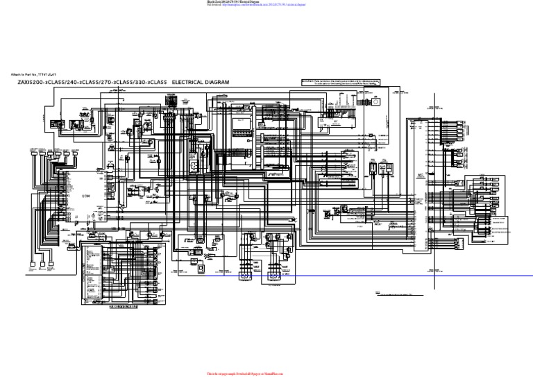Hitachi Zaxis 200 240 270 330 3 Electrical Diagram | PDF