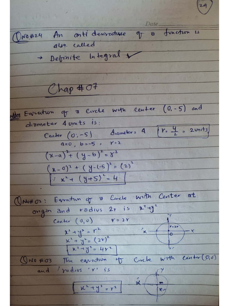 Chapter 7 XII MATHEMATICS (Circle) | PDF Chapter 7 XII MATHEMATICS (Circle) | PDF