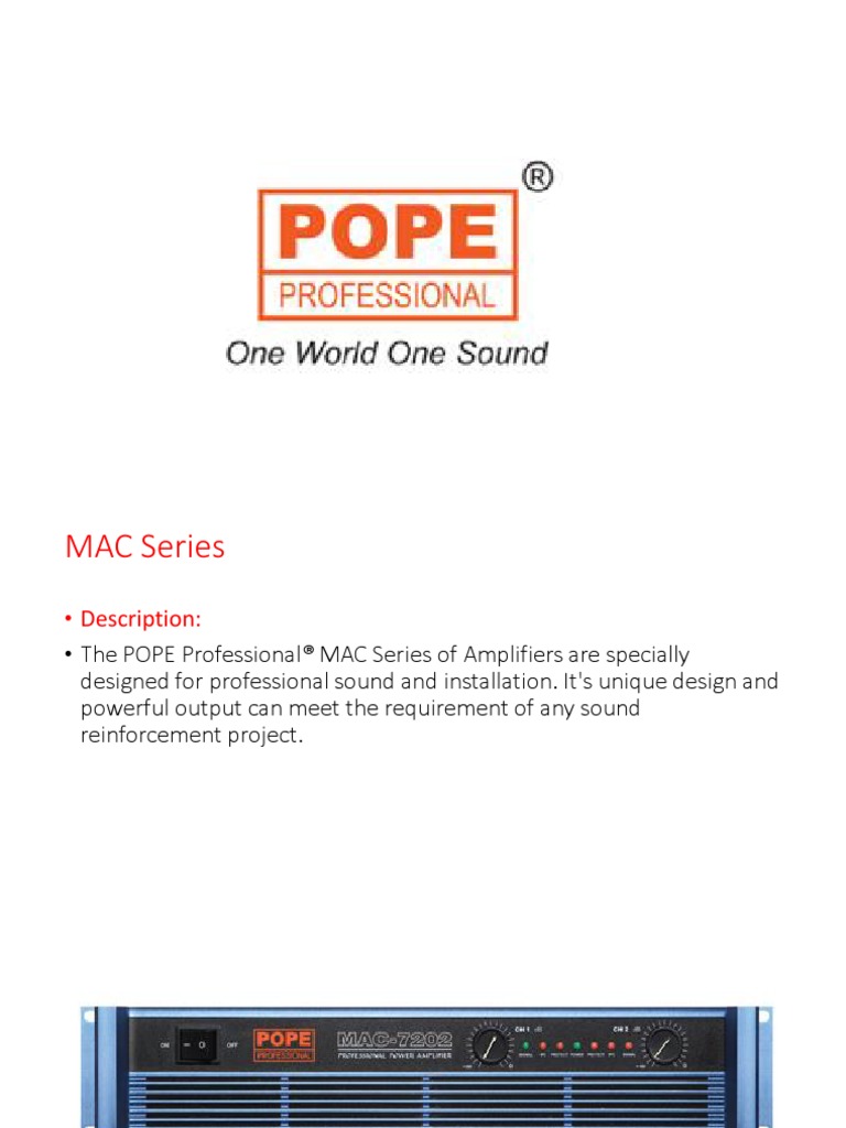 Pope Mac Series Ampilifiers | PDF | Amplifier | Power Supply