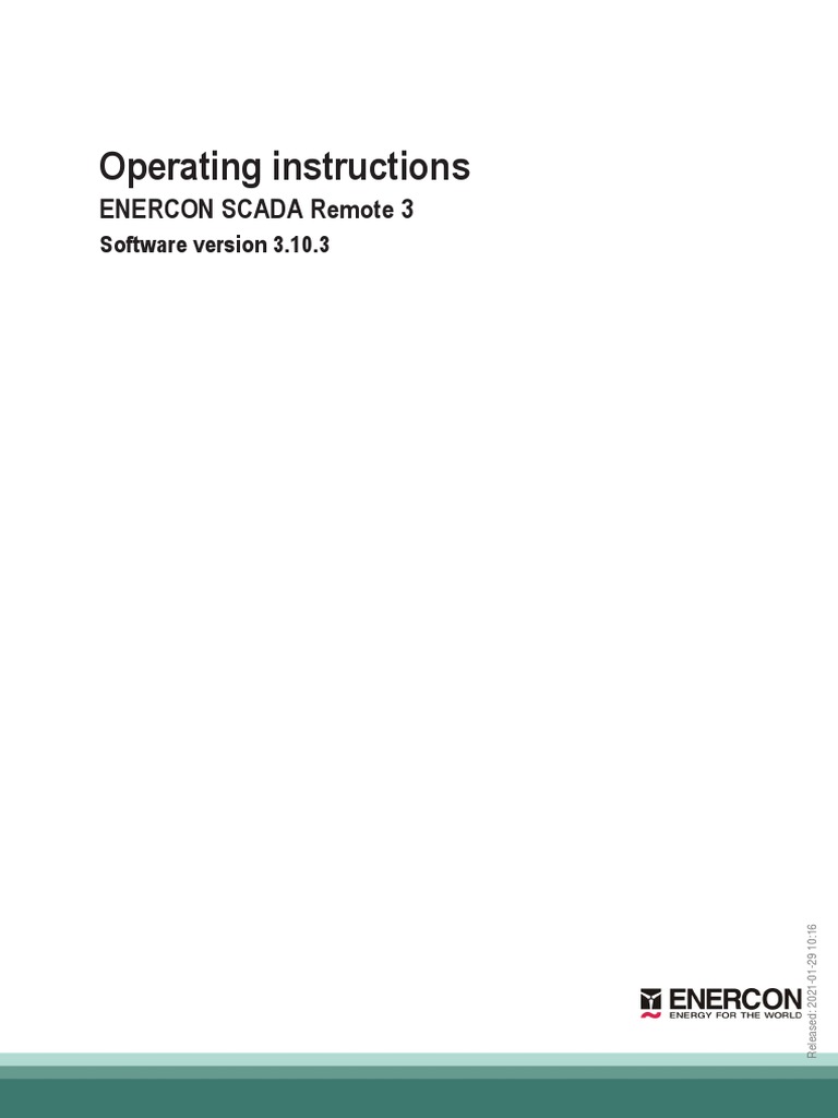 D0184488 191 en ENERCON SCADA Remote 3 Operating 230711 025348 | PDF ...