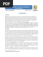 Entrepreneurship Development Notes - Sem-VI (Unit-I) | PDF | Venture ...