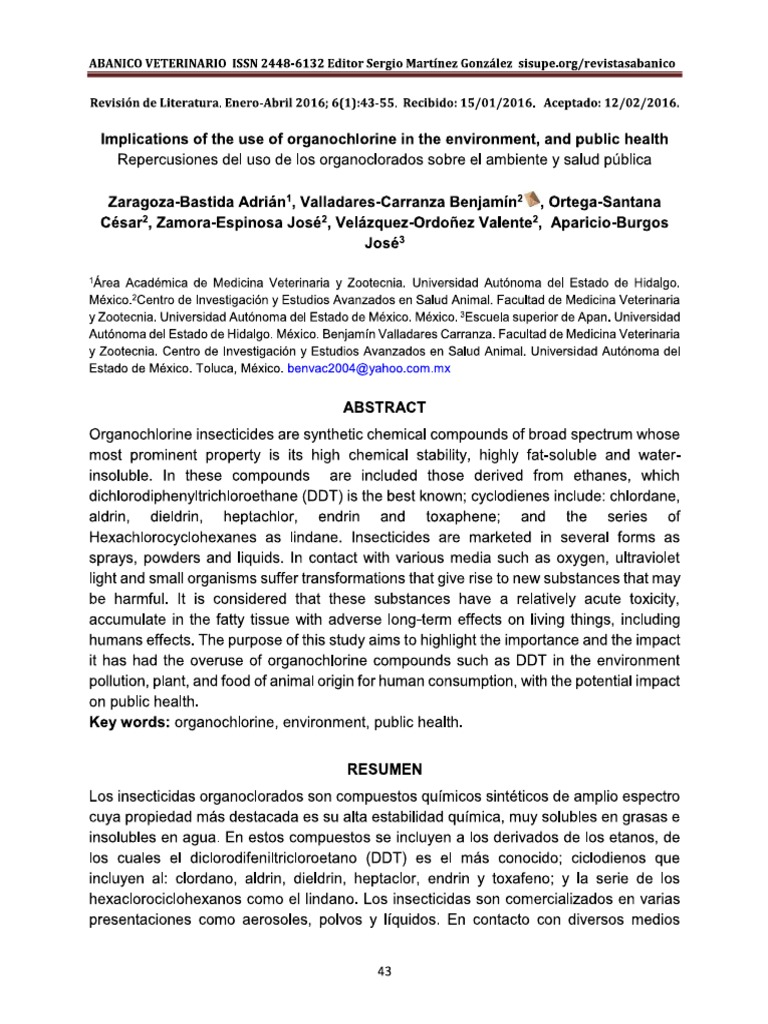 Organoclorados - PDF G5 | PDF