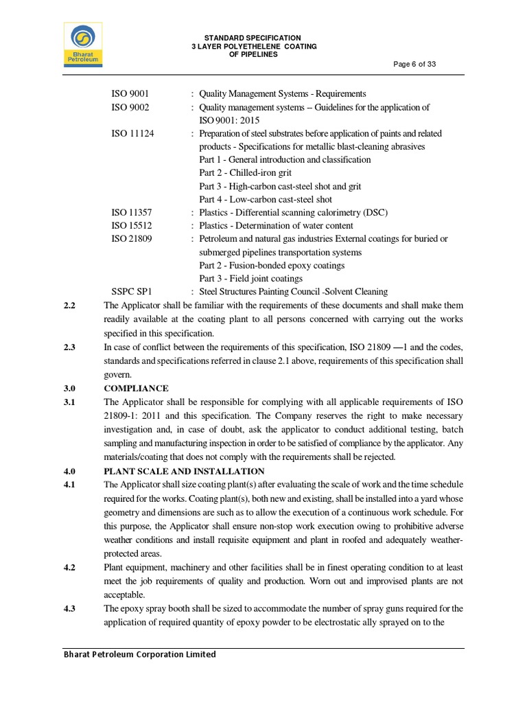 3layer Coating 02 Pdf Specification Technical Standard Epoxy 2296