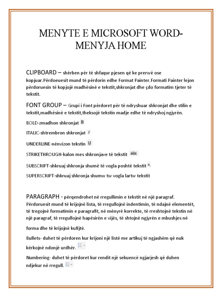 Menyte e Microsoft Word | PDF