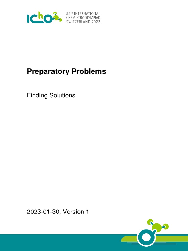 55 IChO 2023 Preparatory Problems v1 | PDF | Chemical Reactions | Redox