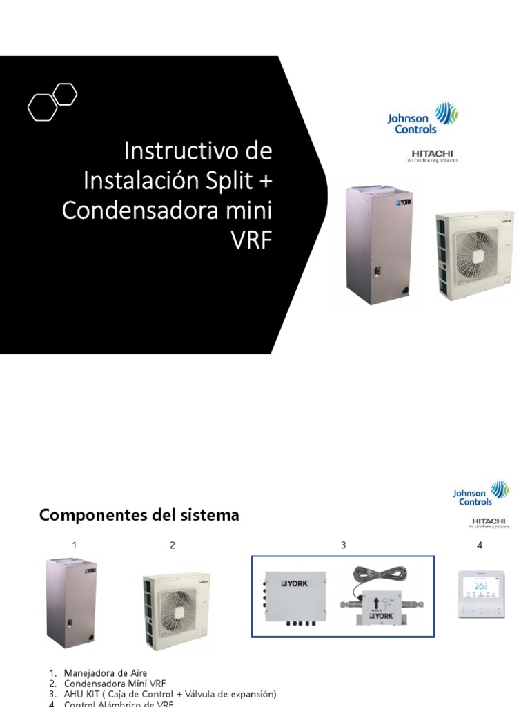 Instructivo de Instalación Split Con Condensadora Mini VRF | PDF | Presión | Líquidos