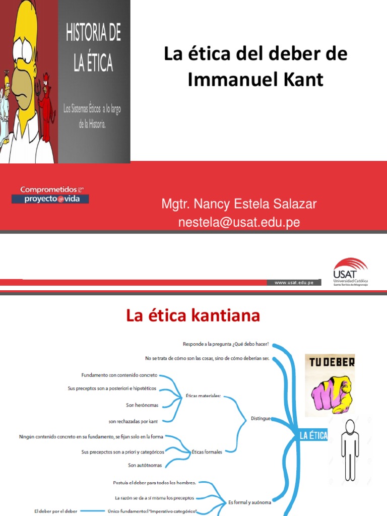 Diapositivas. Etica Kantiana - 2022 | PDF | Immanuel Kant | Moralidad