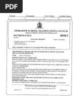 Zimsec Nov 2024 o Level Maths Paper 1 Marking Guide | PDF