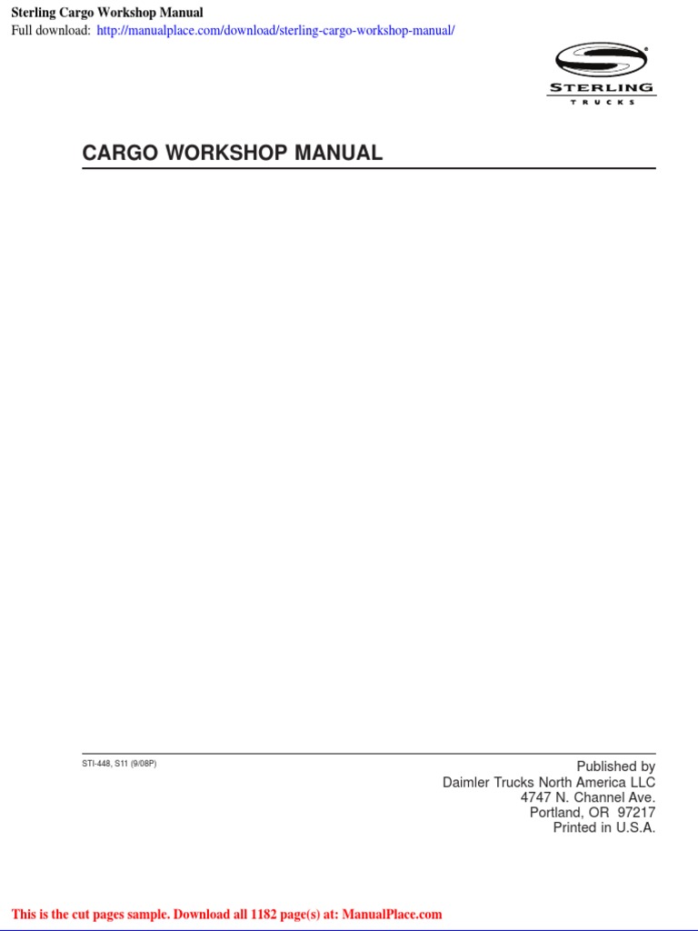 Sterling Cargo Workshop Manual | PDF | Truck | Gallon