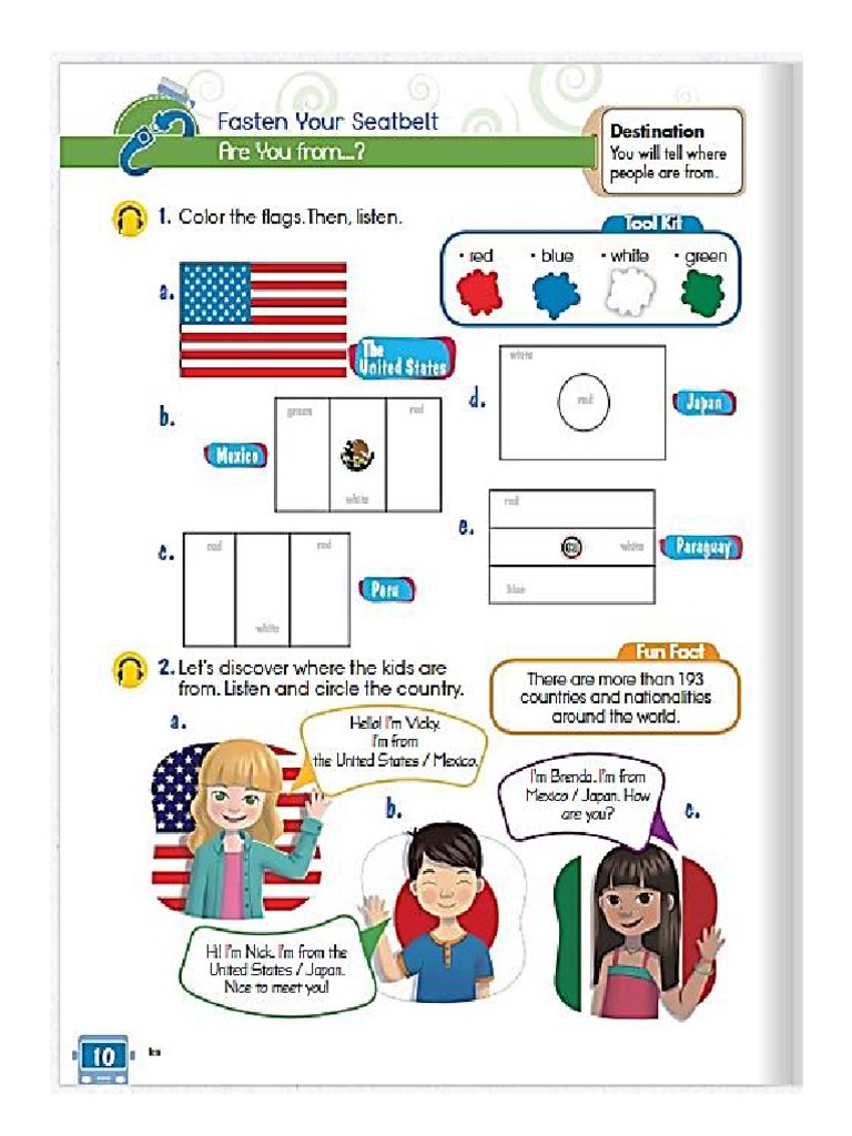 Here We Go 1 Worbook Pag 4 5 Here We Go Student Book Pag 10 11 | PDF