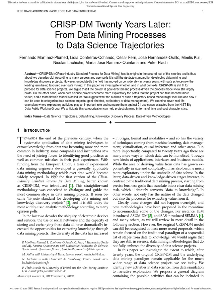 Crisp-Dm Paper | PDF | Data Mining | Data