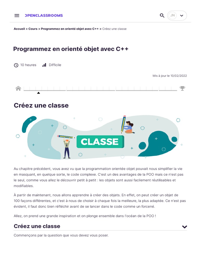 POO C++ - 2 - OpenClassrooms | PDF | Programmation orientée objet | Programmation informatique
