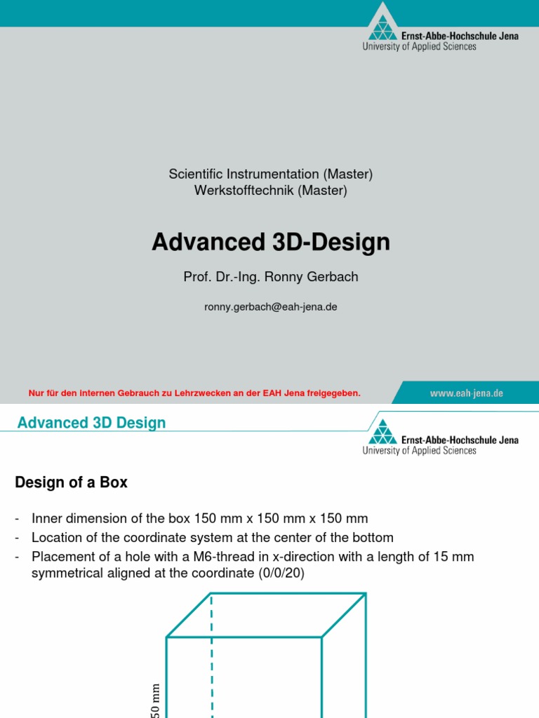 Advanced 3D Box Design Specifications | PDF