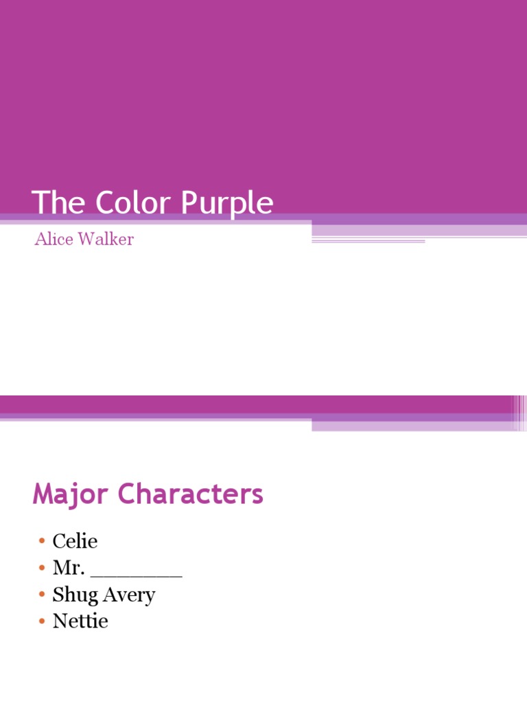 The Color Purple (Intro) | PDF