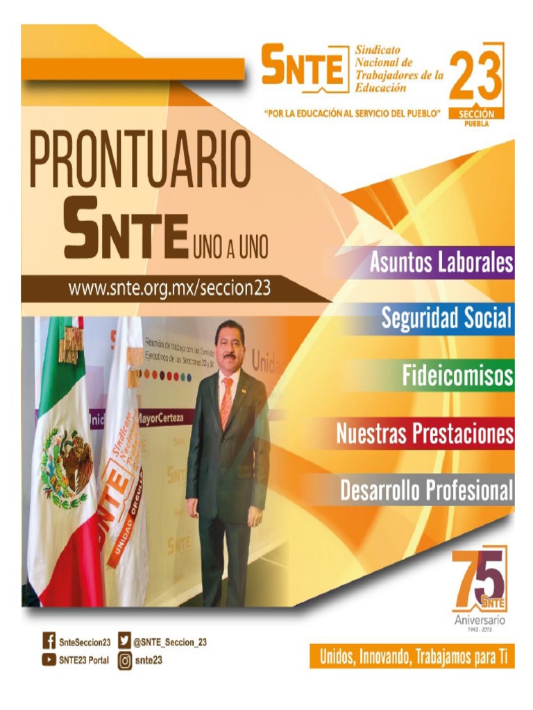 Prontuario SNTE | PDF | Pensión | Seguro