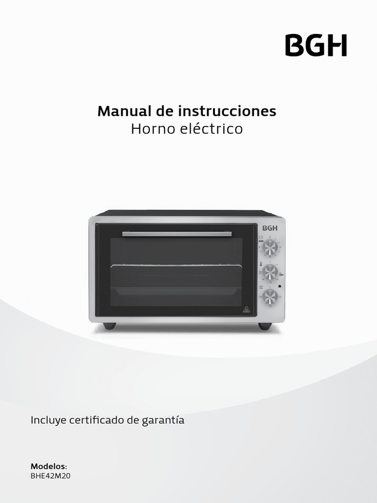 Manual Horno Elec BHE42M20 | PDF | Lavavajillas | Enchufes y tomas de corriente alterna