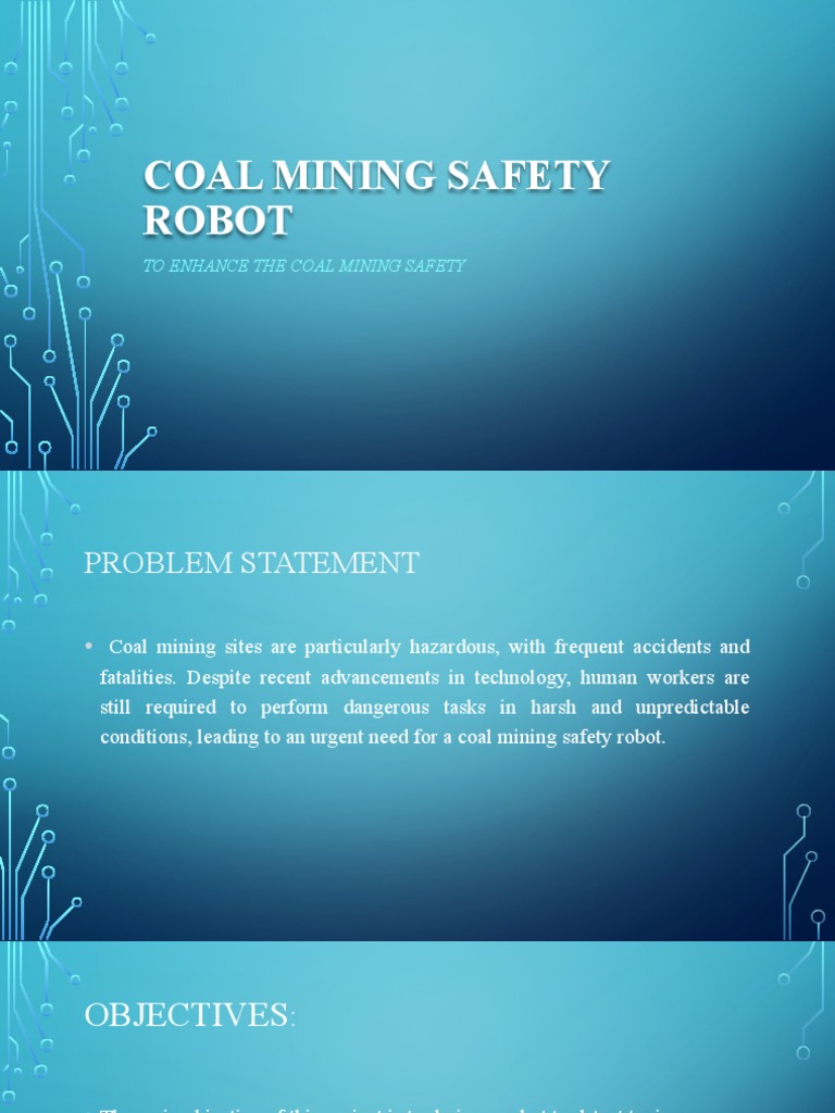 Coal Mining Safety Robot Design Guide | PDF