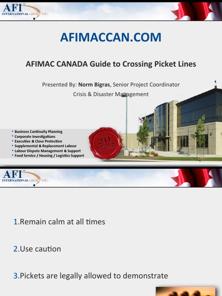 Guide For Picket Line Crossing (Standard) | PDF