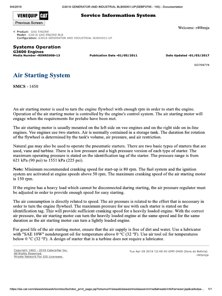 Air Starting System | PDF