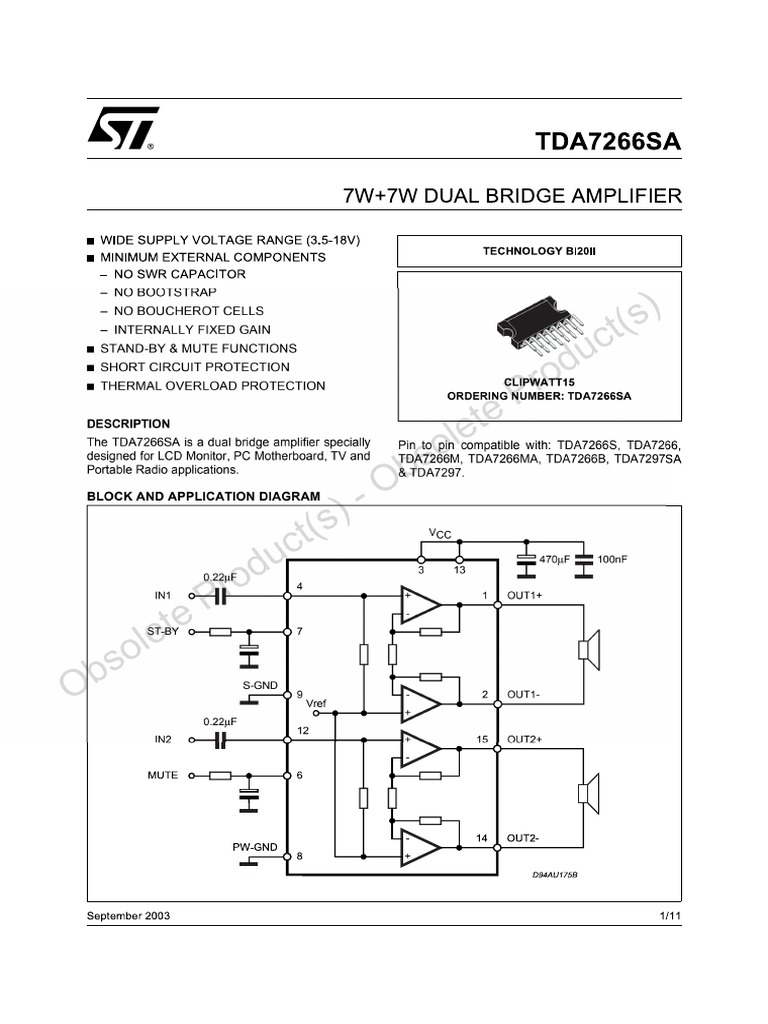 CD7266CZ IC Pinout and Datasheet | PDF