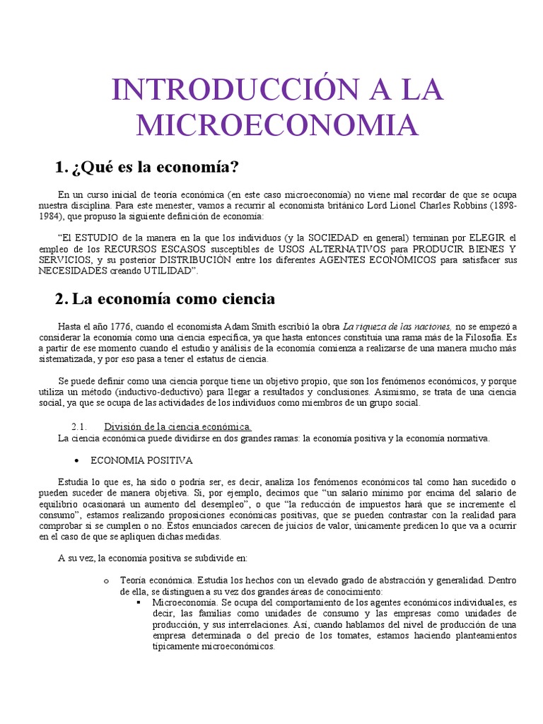 Tema 1 | PDF | Ciencias económicas | Microeconomía