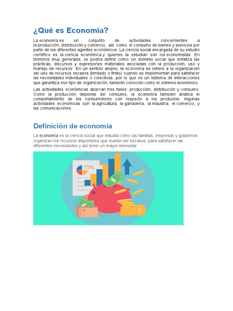 Qué Es Economía | PDF