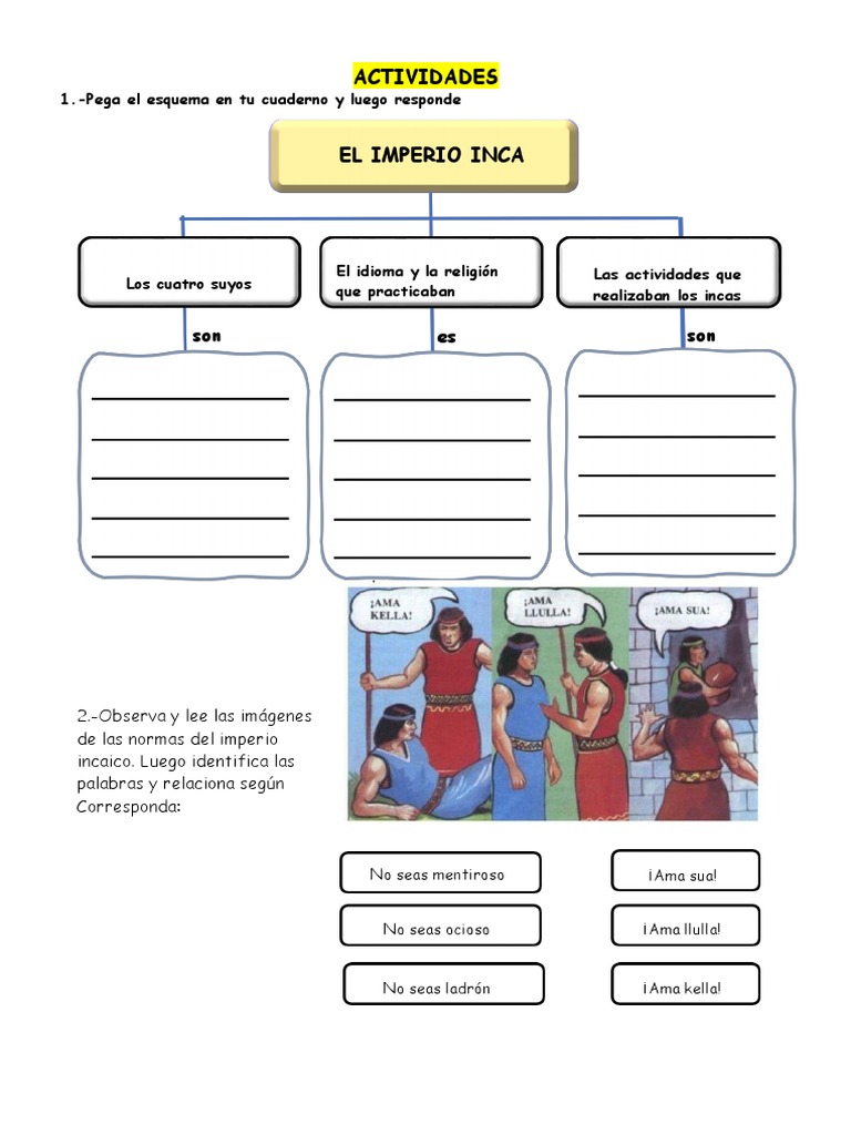 Exp4-S2-D1-2-Ps-Ficha-El Imperio Incaico | PDF