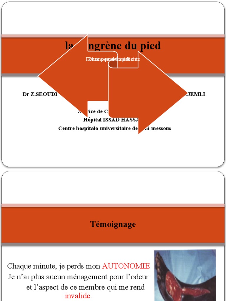 Gangrène du pied : enjeux et prévention | PDF | Médecine clinique ...
